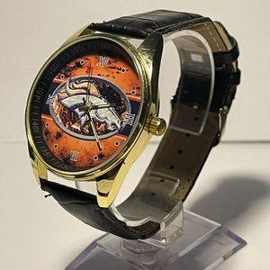 NFL | Accessories | Denver Broncos Casual Leather Wristwatch New | Poshmark